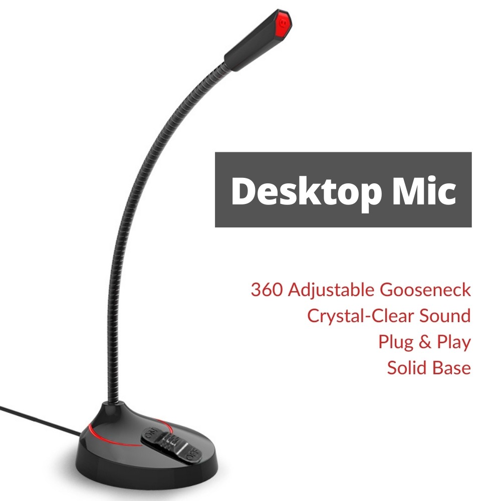 【SG】Desktop Microphone Mic Gaming Mic Omnidirectional Condenser USB Mic ...