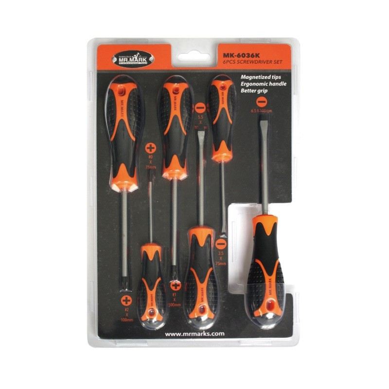 6 PCS MR MARK SCREWDRIVERS SETS (CRV) | Shopee Singapore
