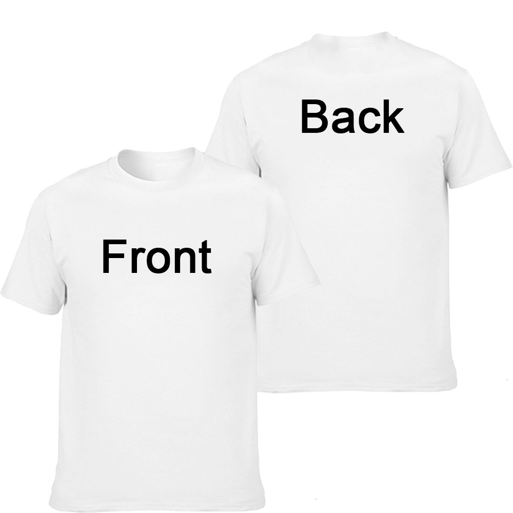 ⭐Custom⭐ Two Side Print couple T-shirt summer casual couple matching T ...