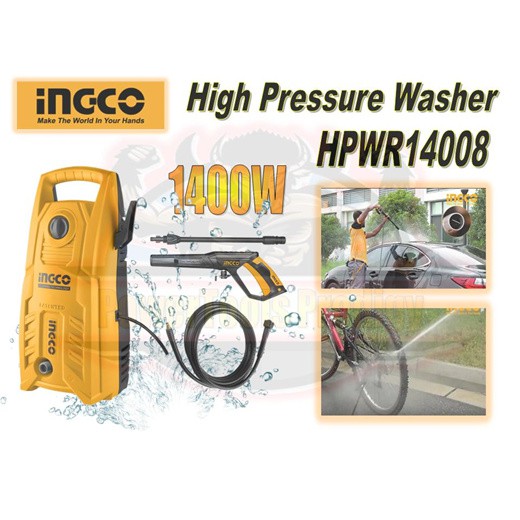 INGCO HPWR14008 HIGH PRESSURE CLEANER/ HIGH PRESSURE WASHER 1400W ...