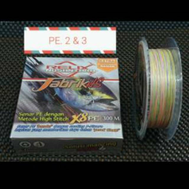 PE. RELIX NUSANTARA JABRIK HS X8 / 300m (MULTICOLOR) PE.2 / PE.2.5 / PE ...