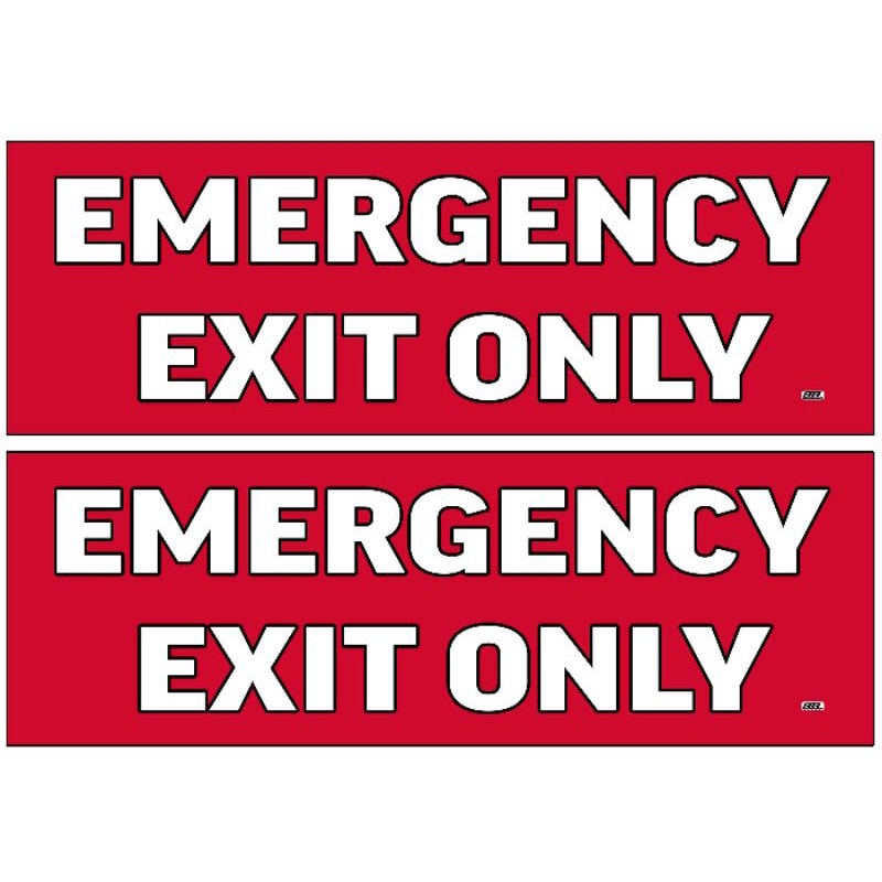 emergency exit only sticker set in a4 size laminated | Shopee Singapore