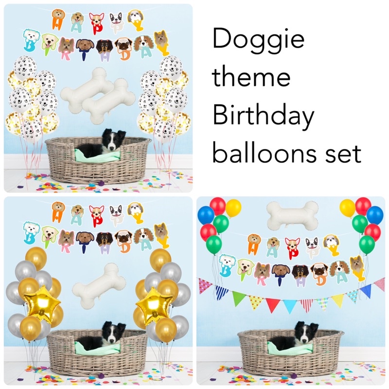 SG ready stock / Doggie theme Birthday balloons set / Party decorations ...