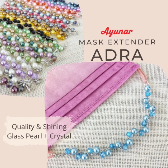 AYUNAR Adra Mask Extender , Crystal Pearl Mask Extender for face mask ...