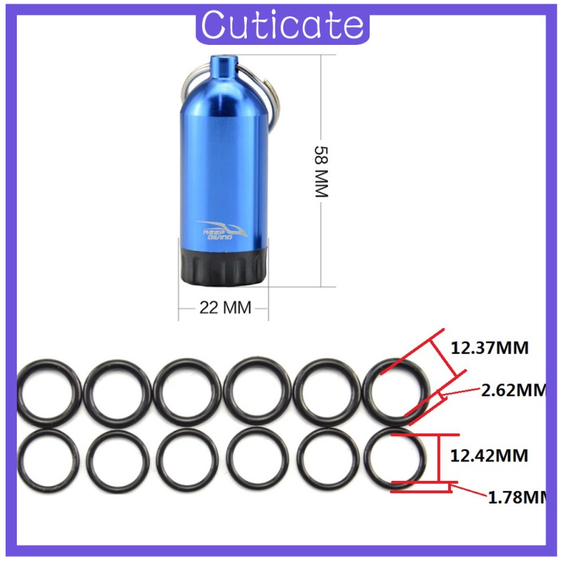 [CUTICATE] Diving Tank with 12 O Rings and Brass Pick Dive Key Chain Blue | Shopee Singapore