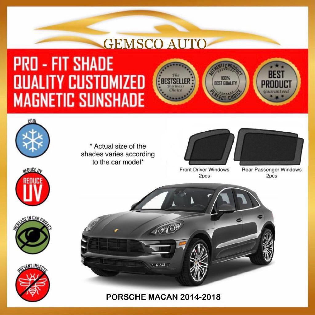 Porsche Macan 2014 - 2020 (Plastic Frame) ( 6 pcs ) Car Sunshade ...