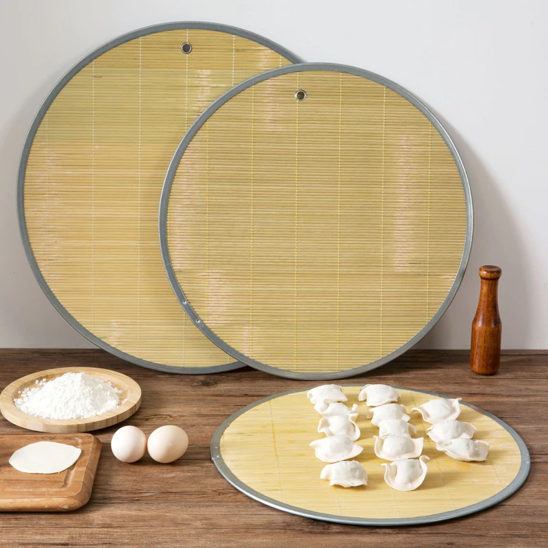 Bamboo Round Dumplings Pad Household Dumpling Placement Bamboo Dumpling ...