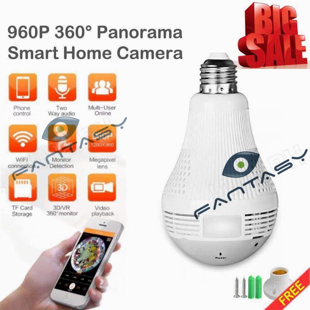 CCTV IP Camera 360 Panoramic WiFi IP Light Bulb ICSEE 1 MONTH WARRANTY ...