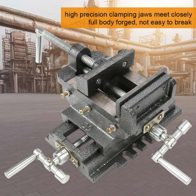 4 Inch Bench Table Vise Cross Slide Drill Press Vice Metal Milling ...