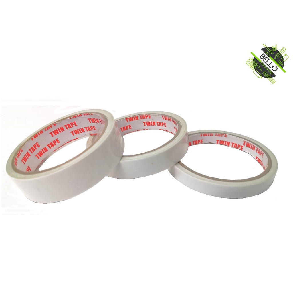 Double Side Tissue Tape 12mm / 18mm / 24mm ( 10 yard ) | Shopee Singapore