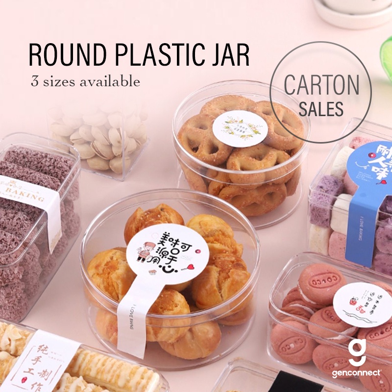 120/135/144PCS! Clear Plastic Round Cookies Containers Cookie Round ...