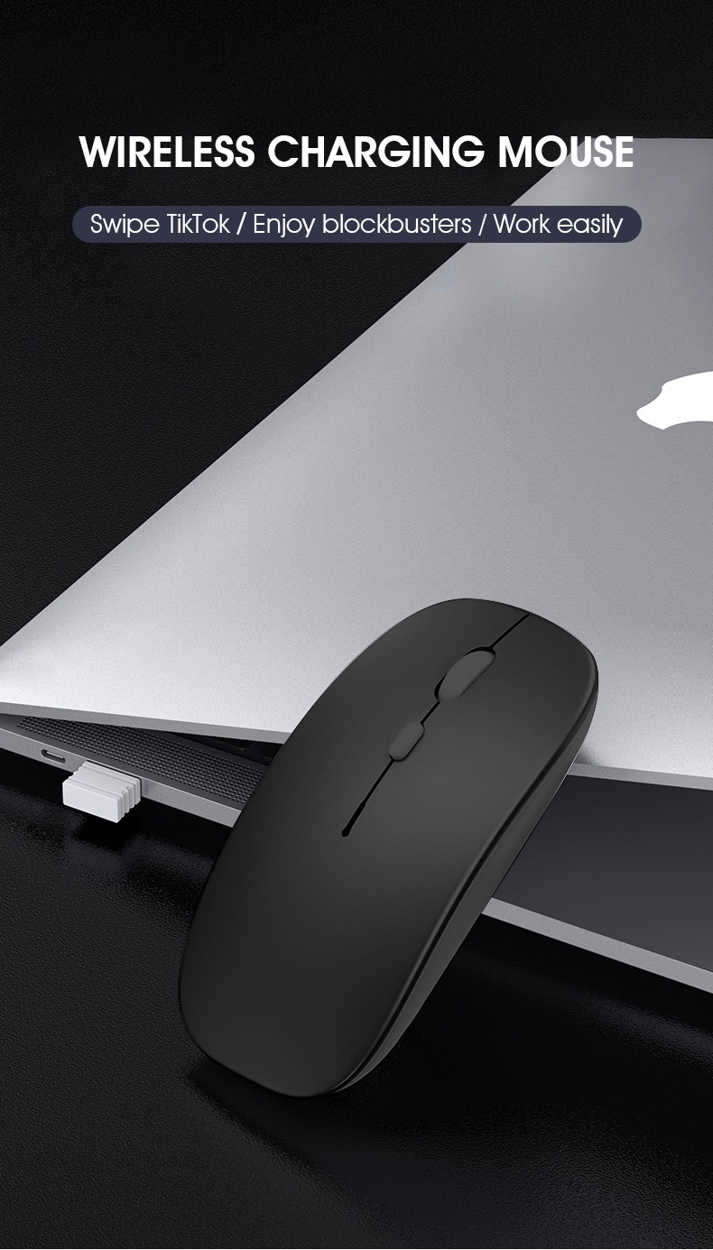 HXR Wirless Mouse 2.4Ghz Silent Gaming Quiet Slim Mini Rechargeable ...