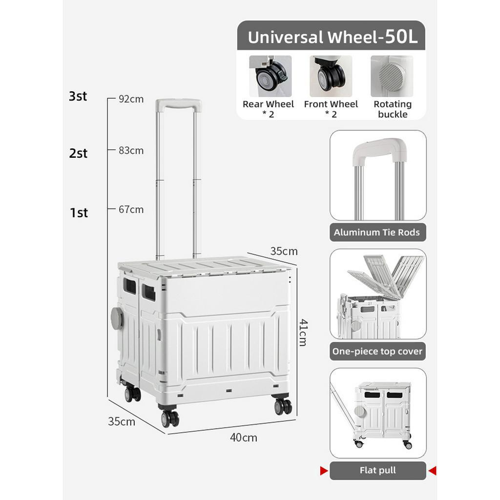 75L/50L Foldable Shopping car Trolley Large Utility Cart / Foldable ...