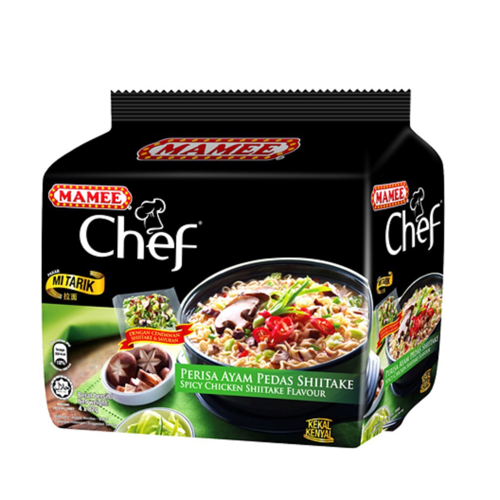 (SG SELLER) Mamee Chef Creamy Tom Yam Flavour Instant Noodles 4 x 80g ...