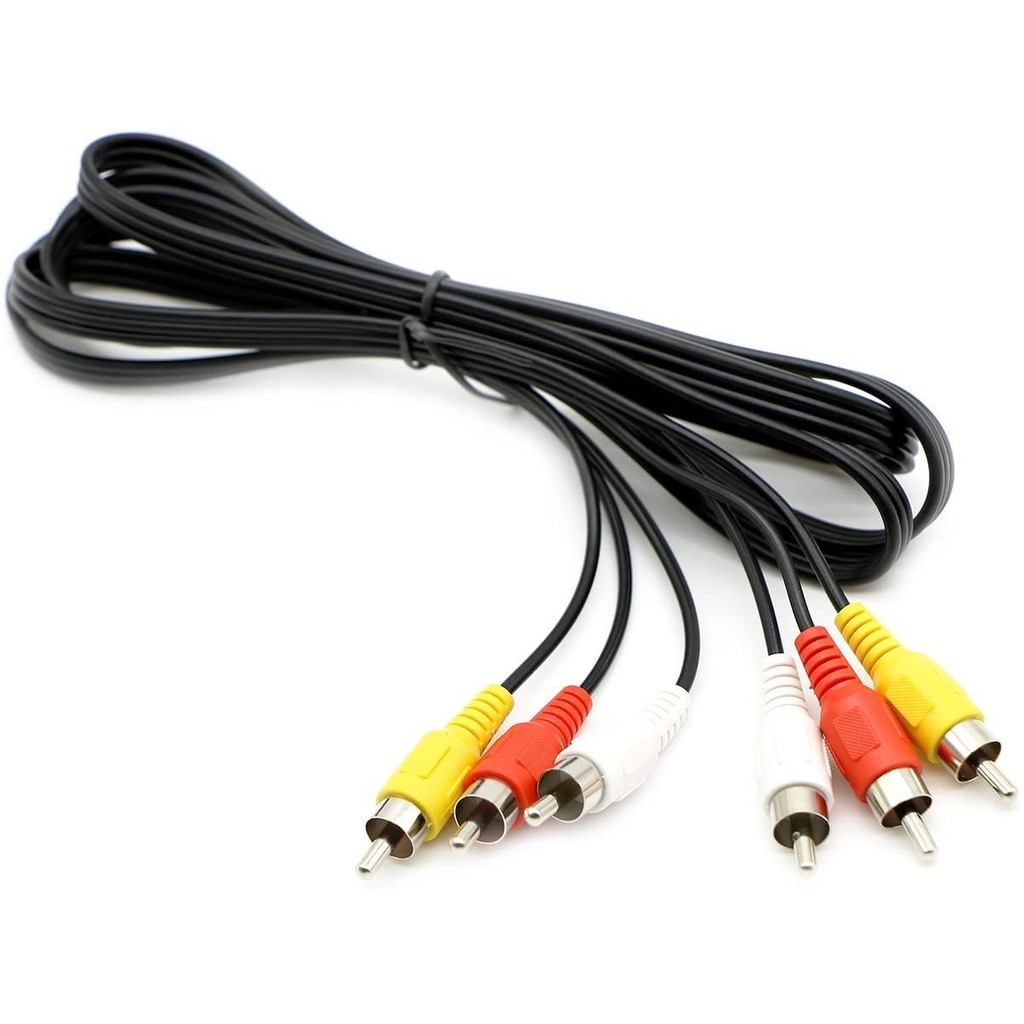 3 RCA Cable Audio Video Composite Male to Male Cable For DVD player VCR ...