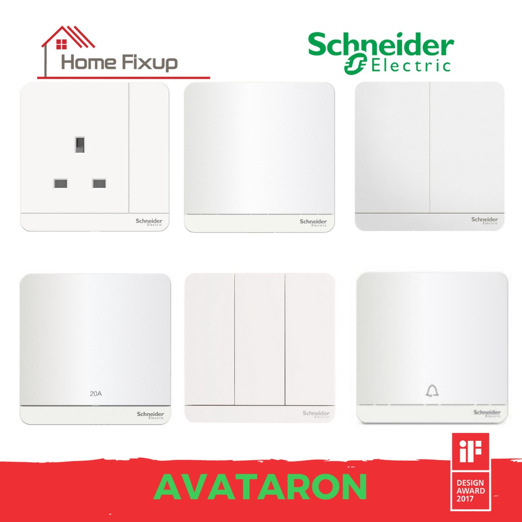 Schneider AvatarOn Switch and Sockets (White) | Shopee Singapore