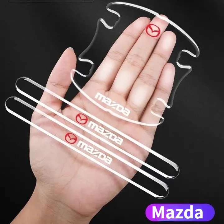 4/8Pcs Mazda Car Door Handle Transparent Protection Sticker Car Door ...