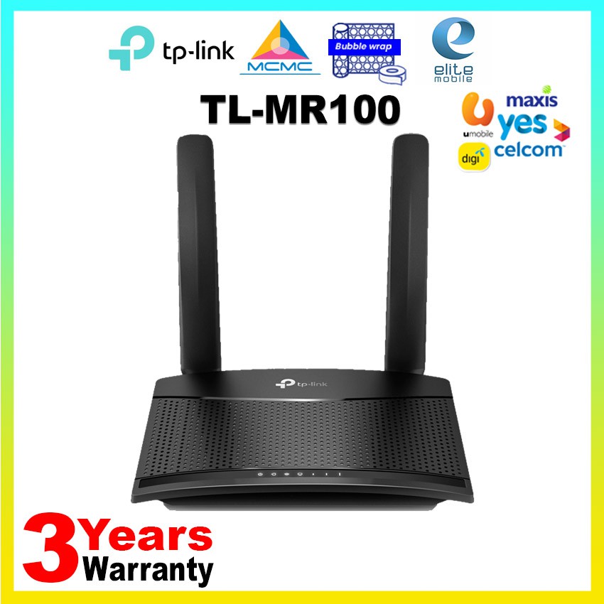 TP-Link TL-MR100 Wireless Mobile Direct SIM Modem Router Detachable 4G ...