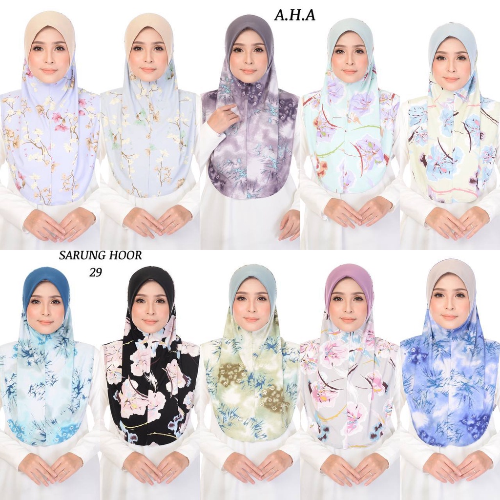 Tudung Sarung Corak Flower Edition Pastel Free Size ( L Size ) | Shopee ...