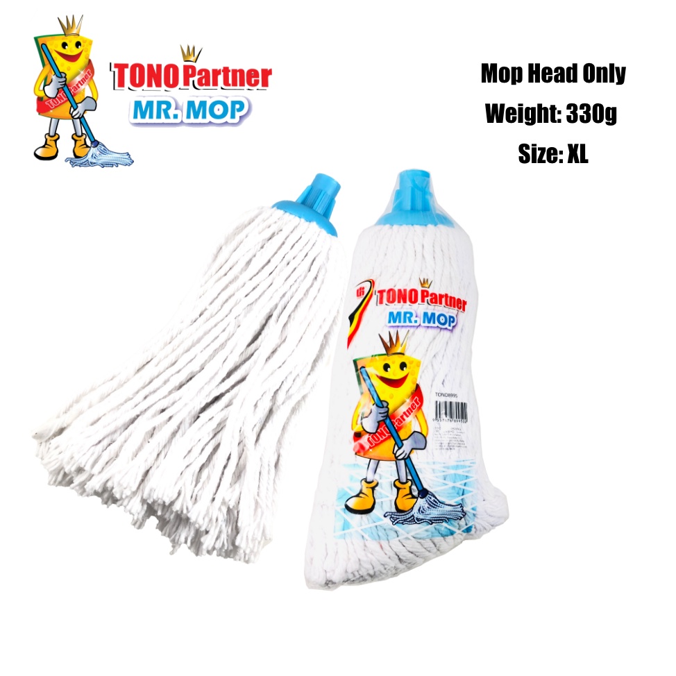 Mr Mop Classic Cotton Flooring Mop Head Only Mop Lantai Putih Mop ...