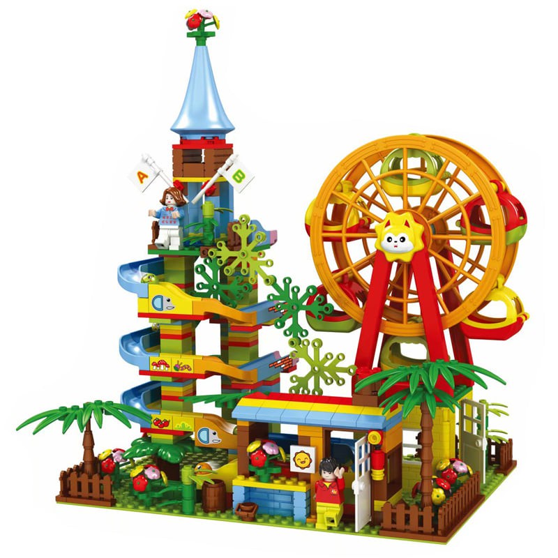 Genuine large Lego tower slide toy, slide tower model assembly toy for ...