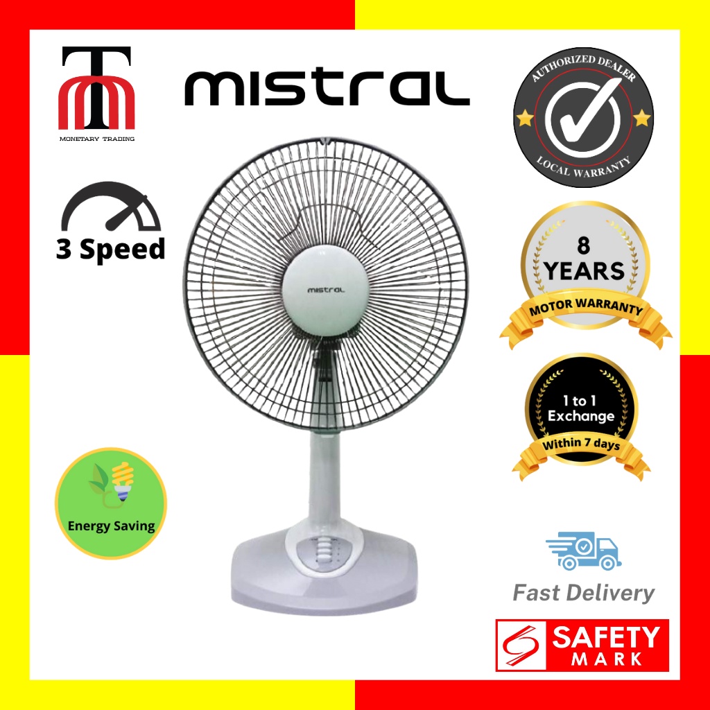 Mistral MTF1217SE 12” Electric Table Fan | Shopee Singapore