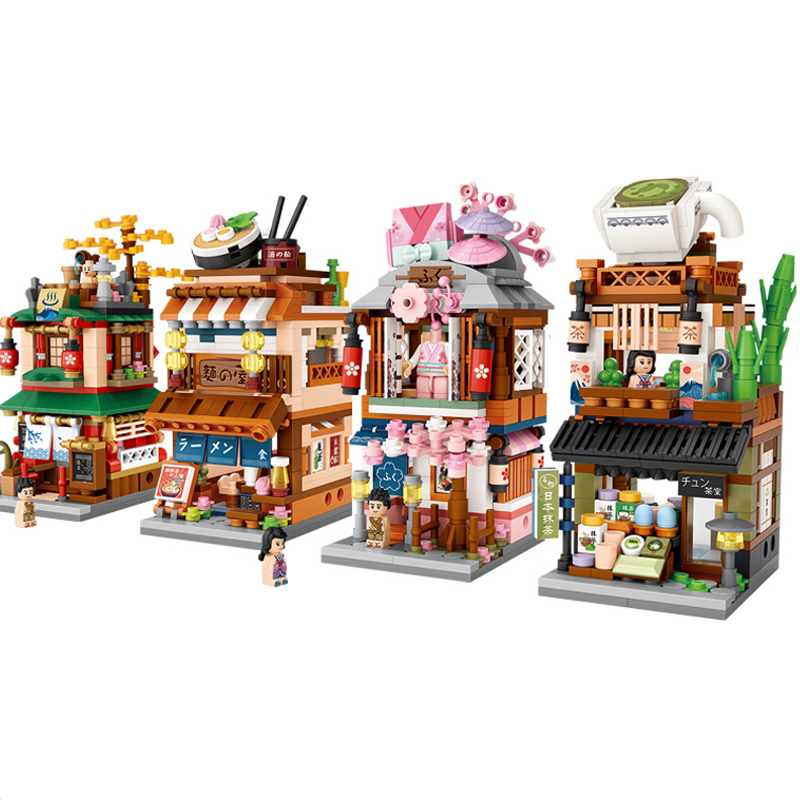 Japanese Street View Building Block Mini Granule Building Block ...