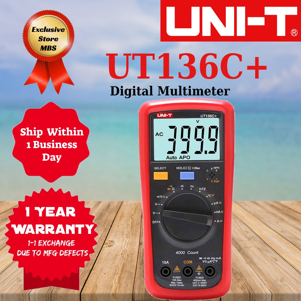 UNI-T UT136C+ Digital Multimeter (AC/DC 1000V digital multimeter ...