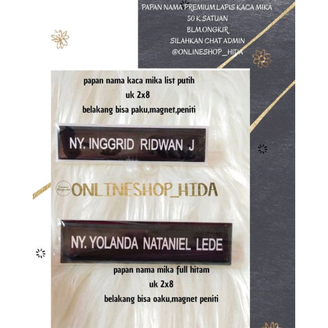 Nameplate/name tag | Shopee Singapore