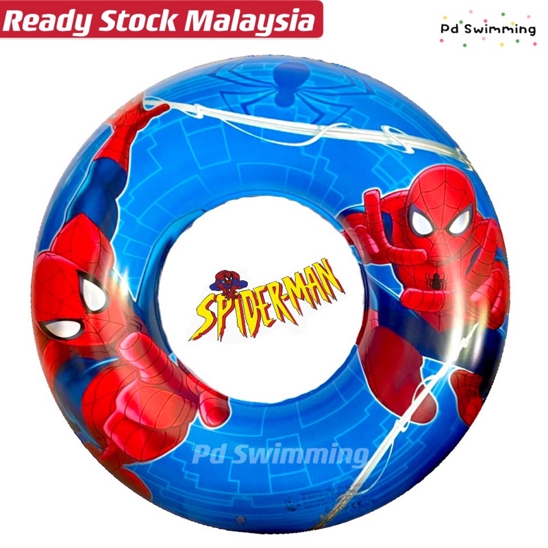 Spider man Cartoon Inflatable Swim Float Swimming Ring kids Pelampung ...