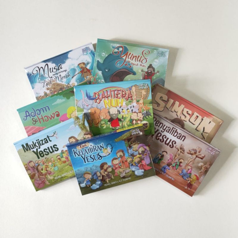 Pop-up stories Bible pop-up stories (David, Moses, birth, crucifixion ...