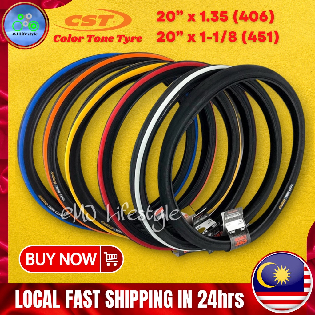 CST Speedway Folding Bike Tyre 406 451 Color Tone 20 x 1.35 20 x 1.1/8 ...