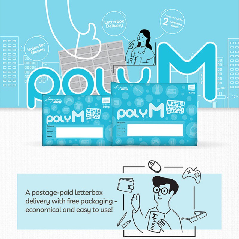 Singpost Poly M Pre-paid Poly Mailer Plastic Envelope Postal Service ...