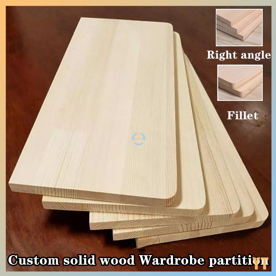 Custom solid wood plank material, wall shelf, one word partition, TV ...