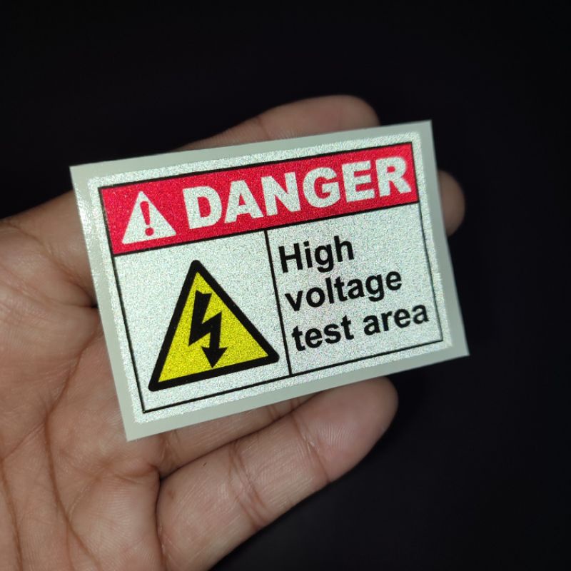 Danger High Voltage Sign Sticker Printing Pantul Cahaya | Shopee Singapore