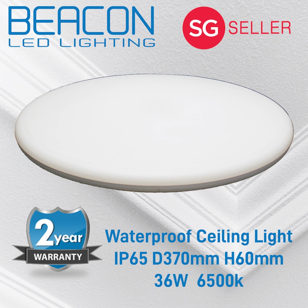 BEACON LED 18W/36W IP65 Waterproof Ceiling Light / Acrylic Ceiling Light - Suitable for Balcony ...