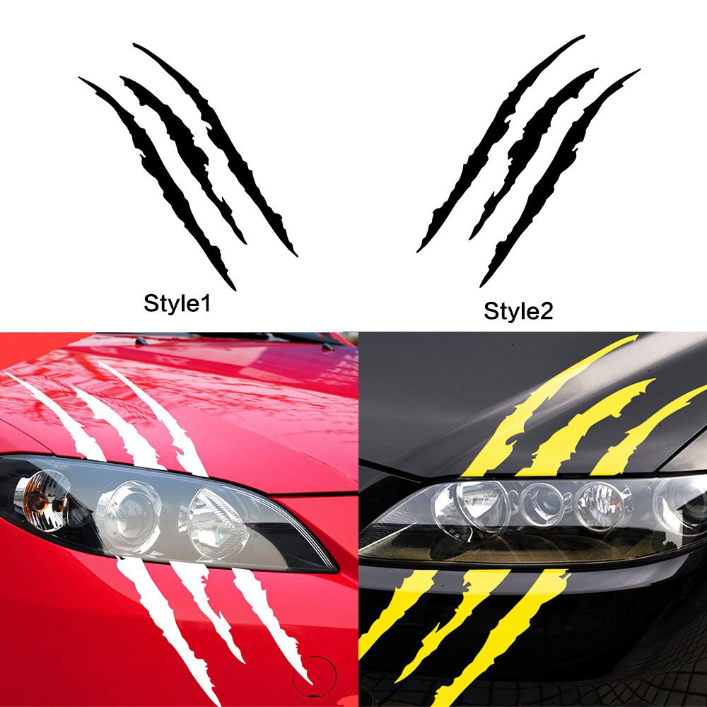 Claw Marks Car Sticker Funny Auto Headlight Decoration Vinyl Cool ...