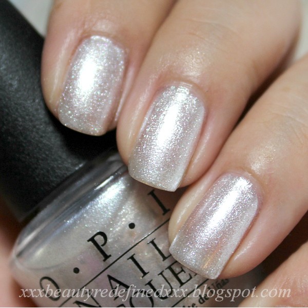 OPI Happy Anniversary A36 15ml white shimmer nail polish | Shopee Singapore