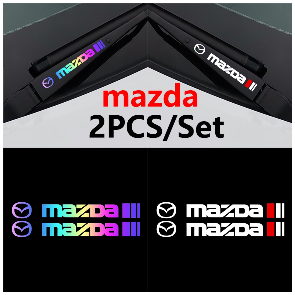 Mazda Rainbow Color Stickers Car Brand Logo Sticker Wiper Decoration ...
