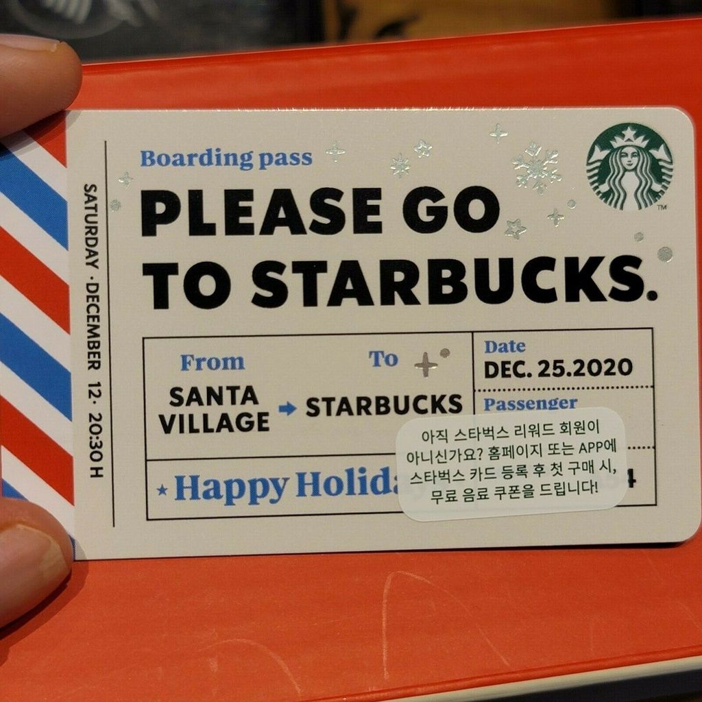 Starbucks card korea 2020 Holiday Ticket Card | Shopee Singapore