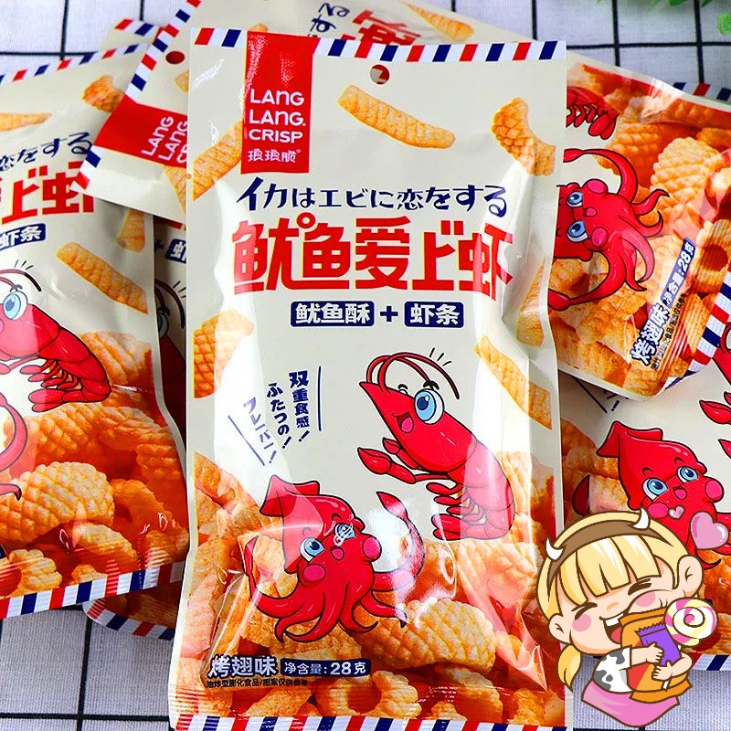 [Lang Lang Crisp] Squid Fall in Love with Shrimp Shrimp Fries Squid ...