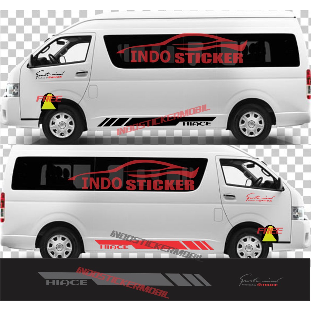 New hiace car Sticker, toyota hiace side side car Sticker | Shopee ...