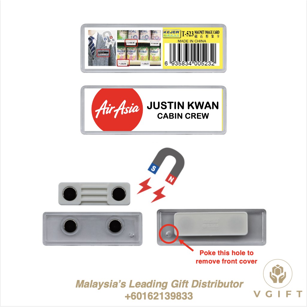 Acrylic Reusable Plastic Name Tag with pin / clip / magnet / Name Badge ...