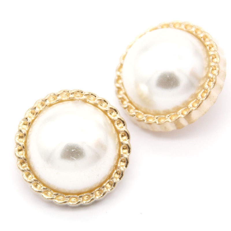 6Pcs/set 15/18/20/23/25mm Vintage Women Coat Gold Metal Pearl Buttons ...