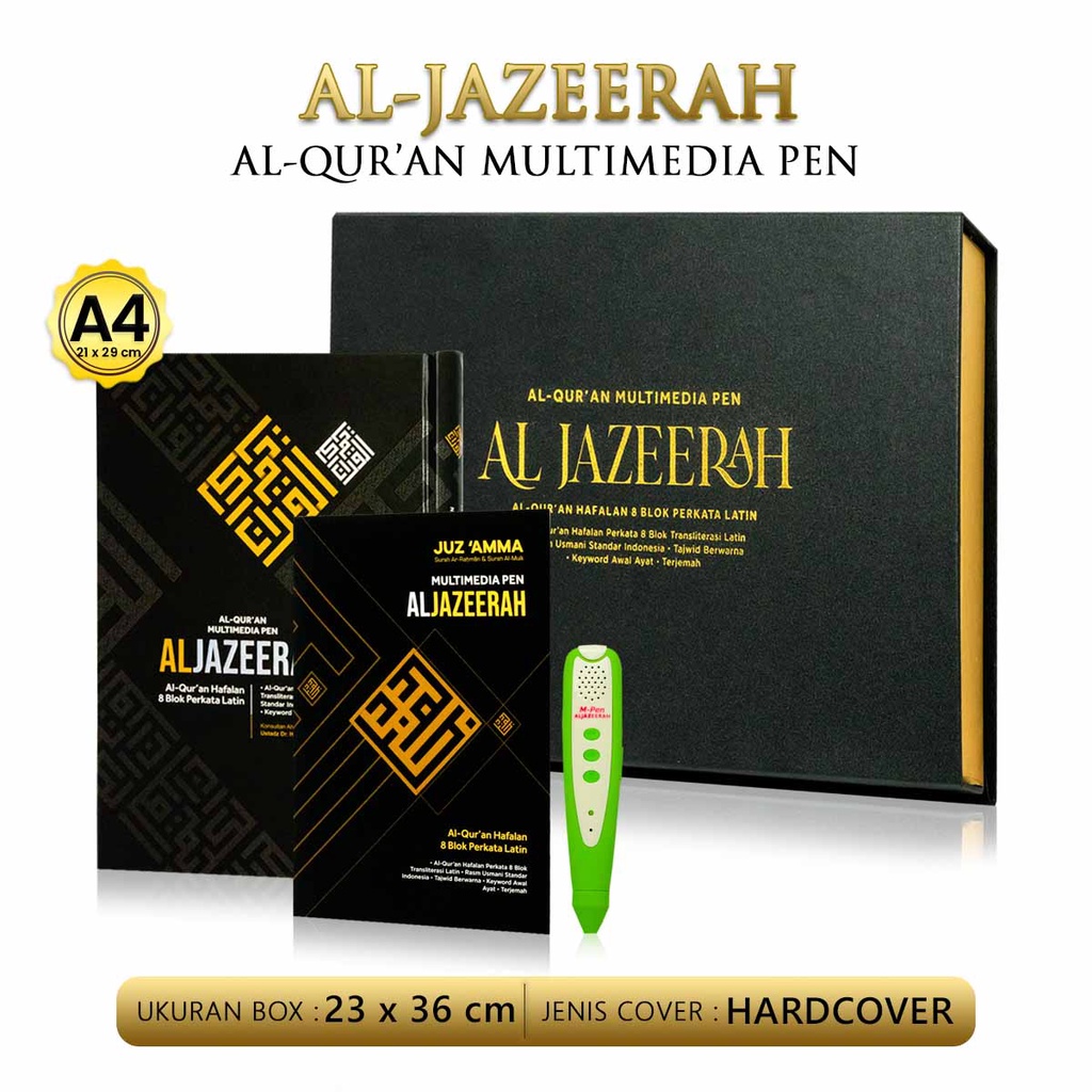 Large Quran Quran Quran Multimedia Pen Al Jazeerah Memorizing 8-block Latin Words Quran A4 Size ...