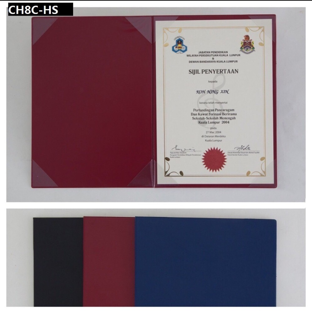 PVC Certificate Holder CH8C-HS Desk Organiser | Shopee Singapore