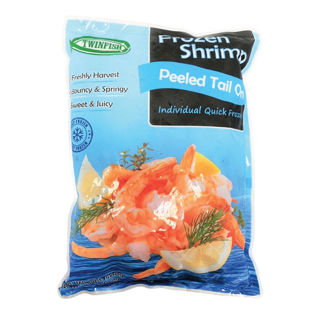 Twinfish Raw Shrimp Meat/Prawn Meat Tail On 500g - Frozen | Shopee ...