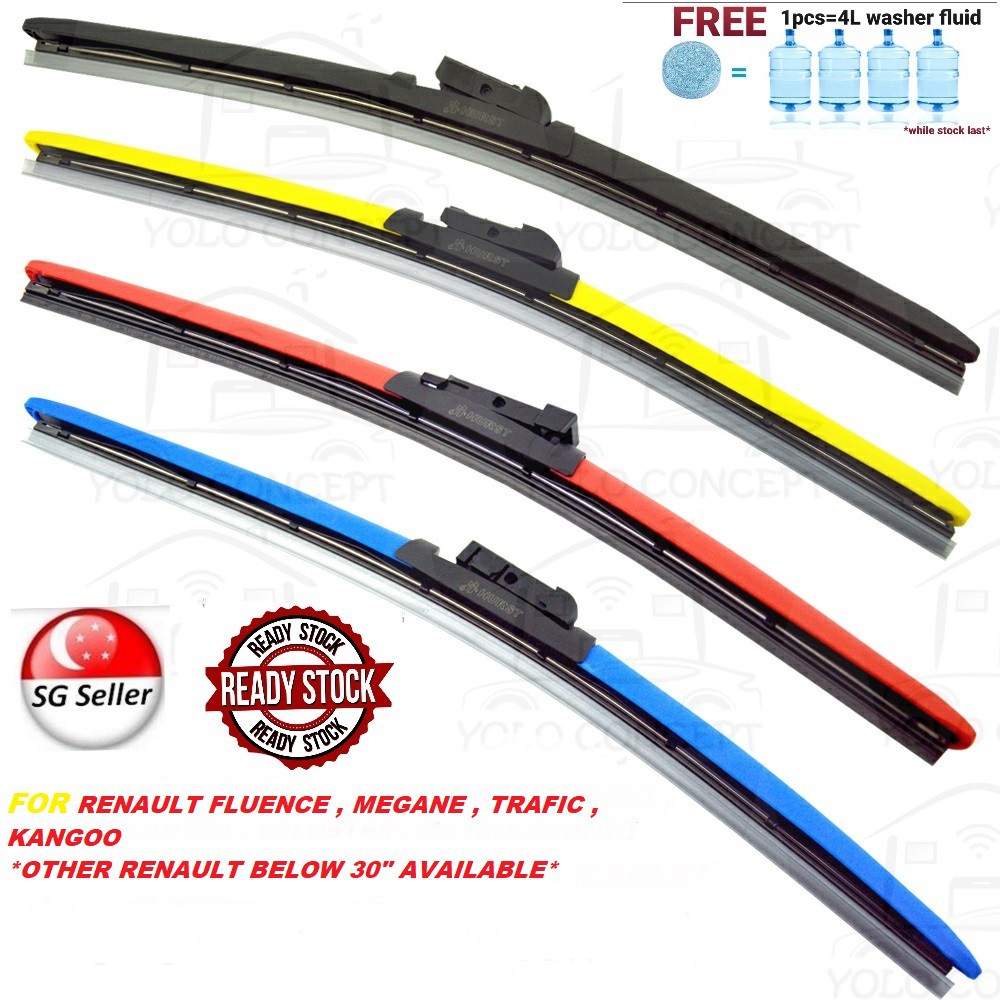 RENAULT FLUENCE ,MEGANE MK3 , TRAFIC, KANGOO COLOR WINDSCREEN WIPER ...