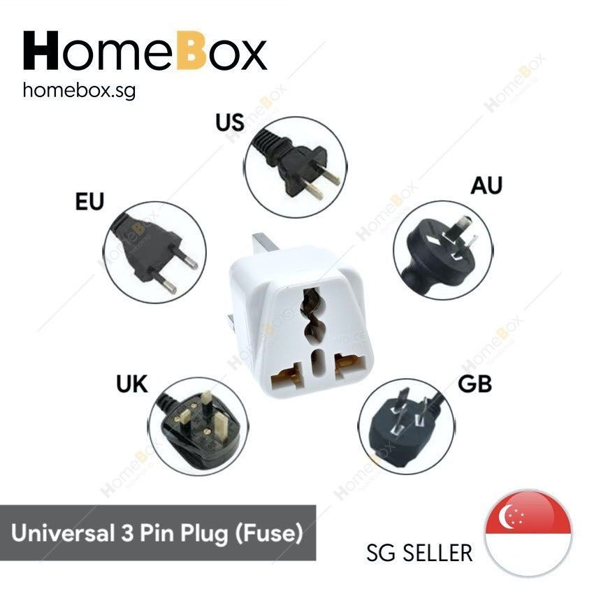 [Homebox] UK 3 Pin Plug Universal Adapter Travel Adapter, Universal ...