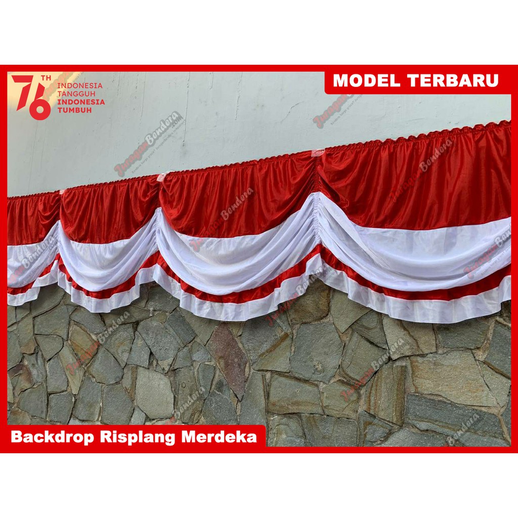 MERAH PUTIH Backdrop/risplang Merdeka | Long Red And White Flag ...